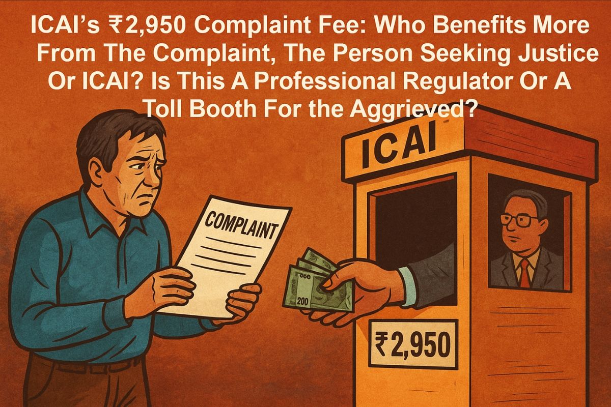 ICAI’s ₹2,950 Complaint Fee: Who Benefits More From The Complaint, The ...